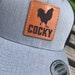 Cocky Yupoong 6606 Laser Engraved Leather Patch Hat-cocky Chicken ...