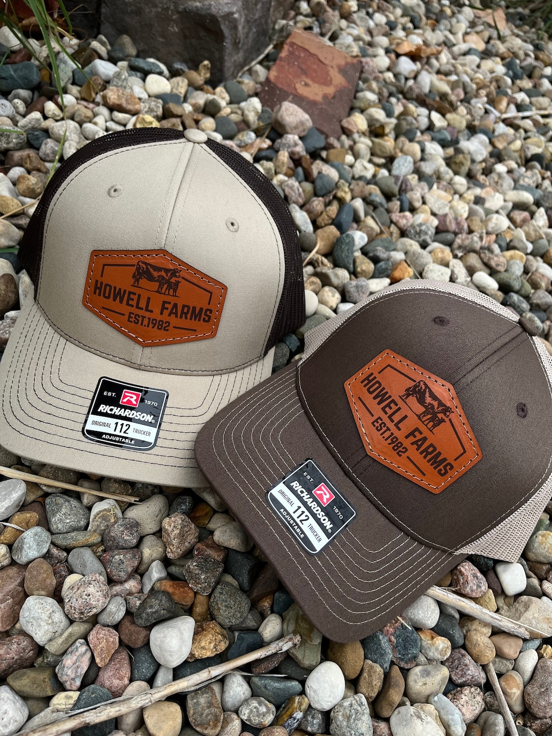 Custom Richardson 112 Laser Engraved Leather Patch Hat- Personalized ...