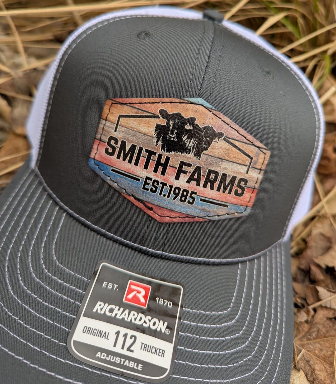 Custom Richardson 112 Digitally Printed Leather Patch Hat-personalized ...