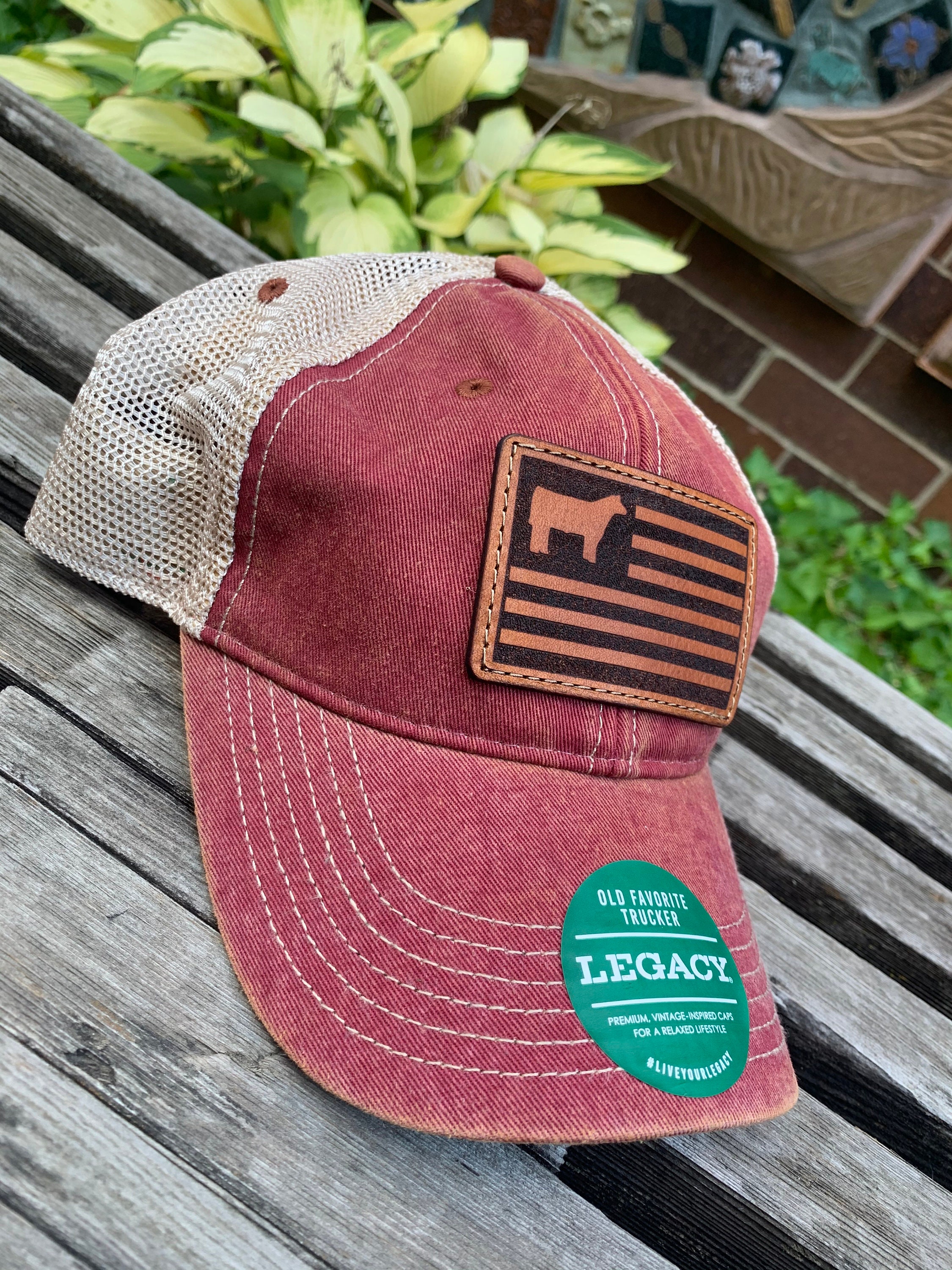 Legacy Hats OFA Laser Engraved Leather Patch Unstructured Hat - Etsy