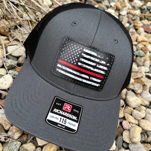 Thin Red Line American Flag Richardson 115 Digitally Printed Leather ...