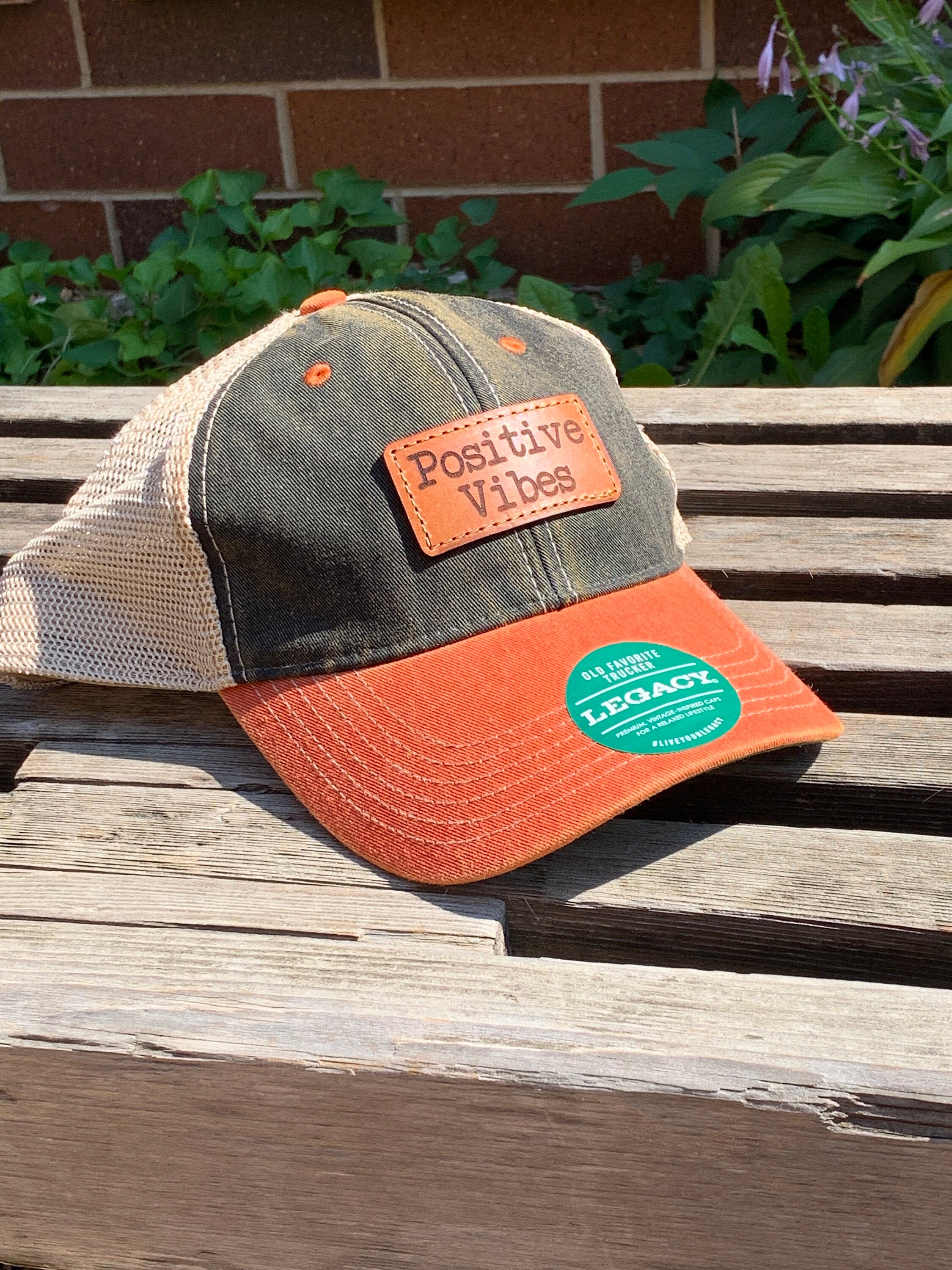 Legacy Hats OFA Laser Engraved Leather Patch Unstructured Hat-positive ...