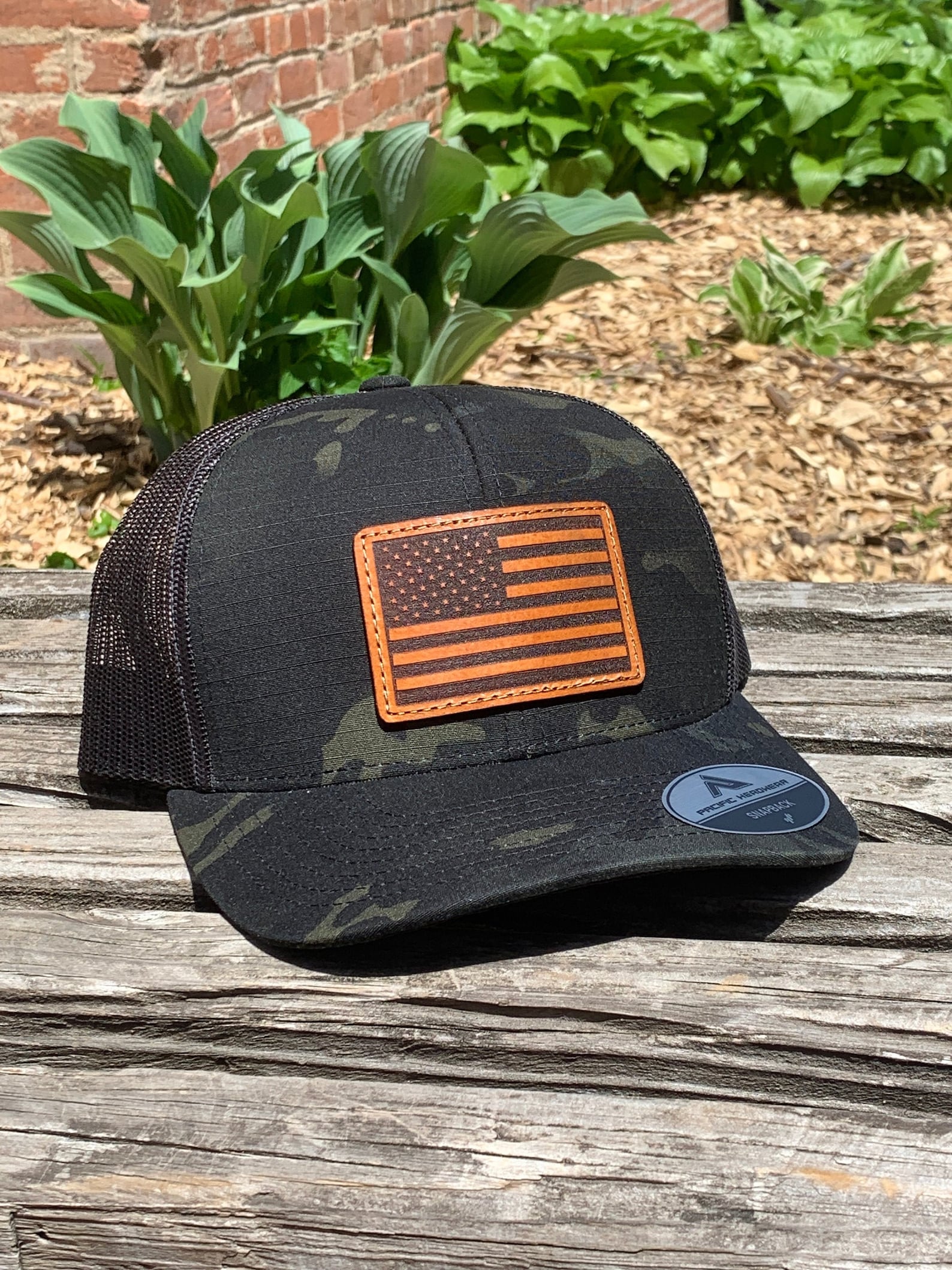 Pacific Headwear Laser Engraved Leather Patch Hat American - Etsy