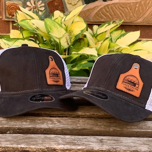 Custom Ponytail Ladies Hat Laser Engraved Leather Patch Cap- Logo ...