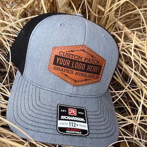 Leather Patch Hat Custom Patch Shape Customized Richardson 112+ Flex ...