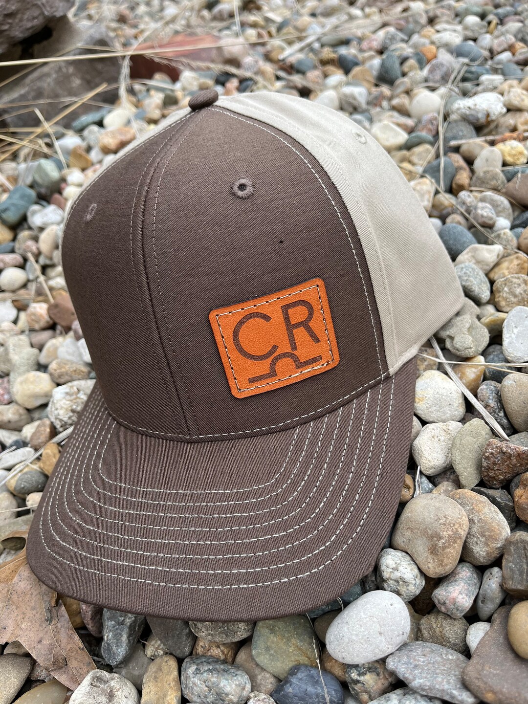 Richardson 312 Cloth Snapback Custom Laser Engraved Leather Patch Hat ...