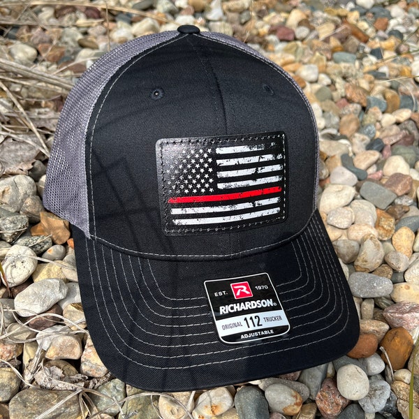 Firefighter Leather Patch Hat - Etsy