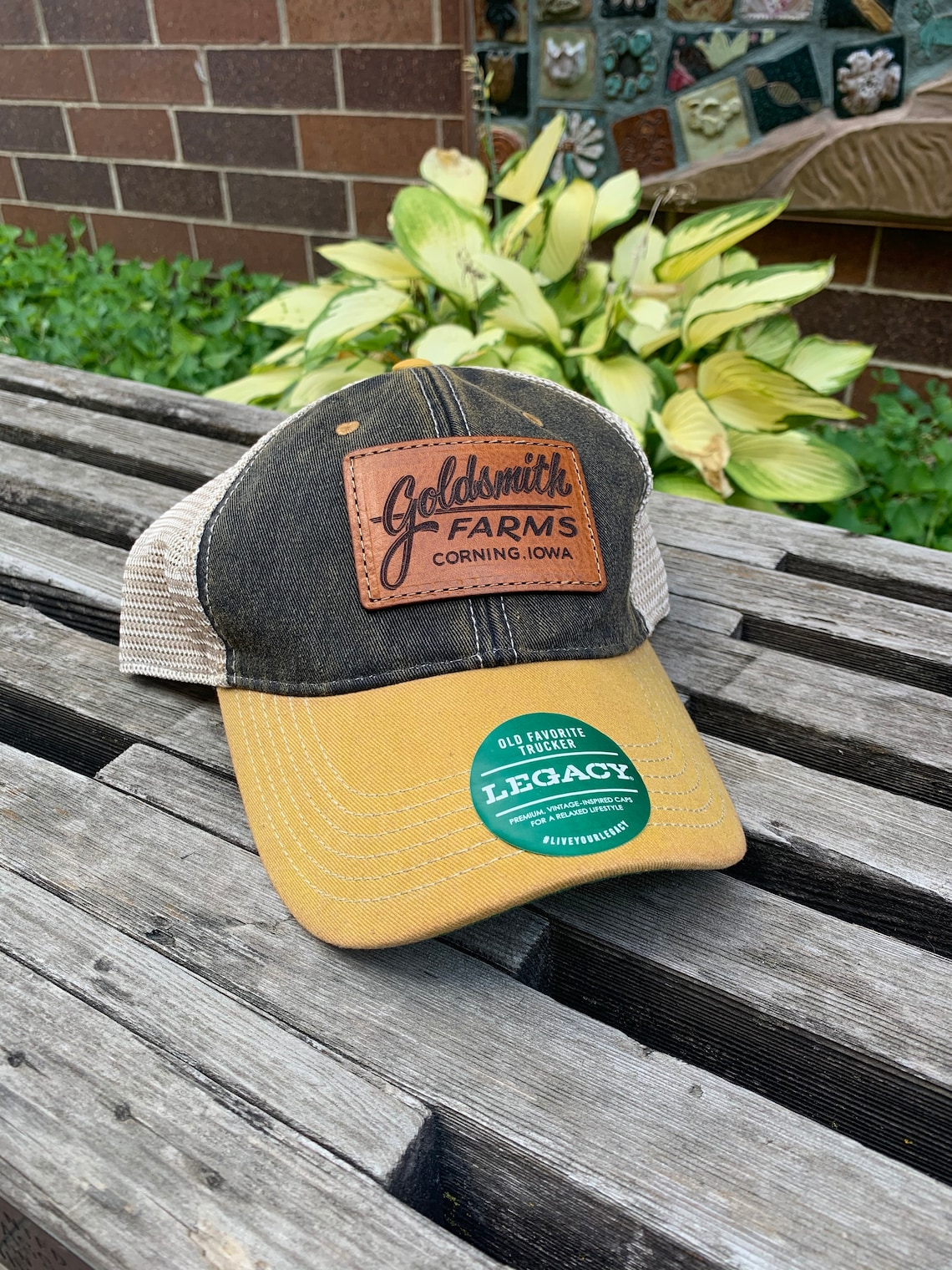 Customer Supplied Logo Legacy Hats OFA Laser Engraved Leather - Etsy