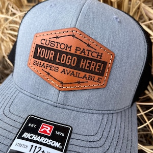 Leather Patch Hat Custom Patch Shape Customized Richardson 112+ Flex ...