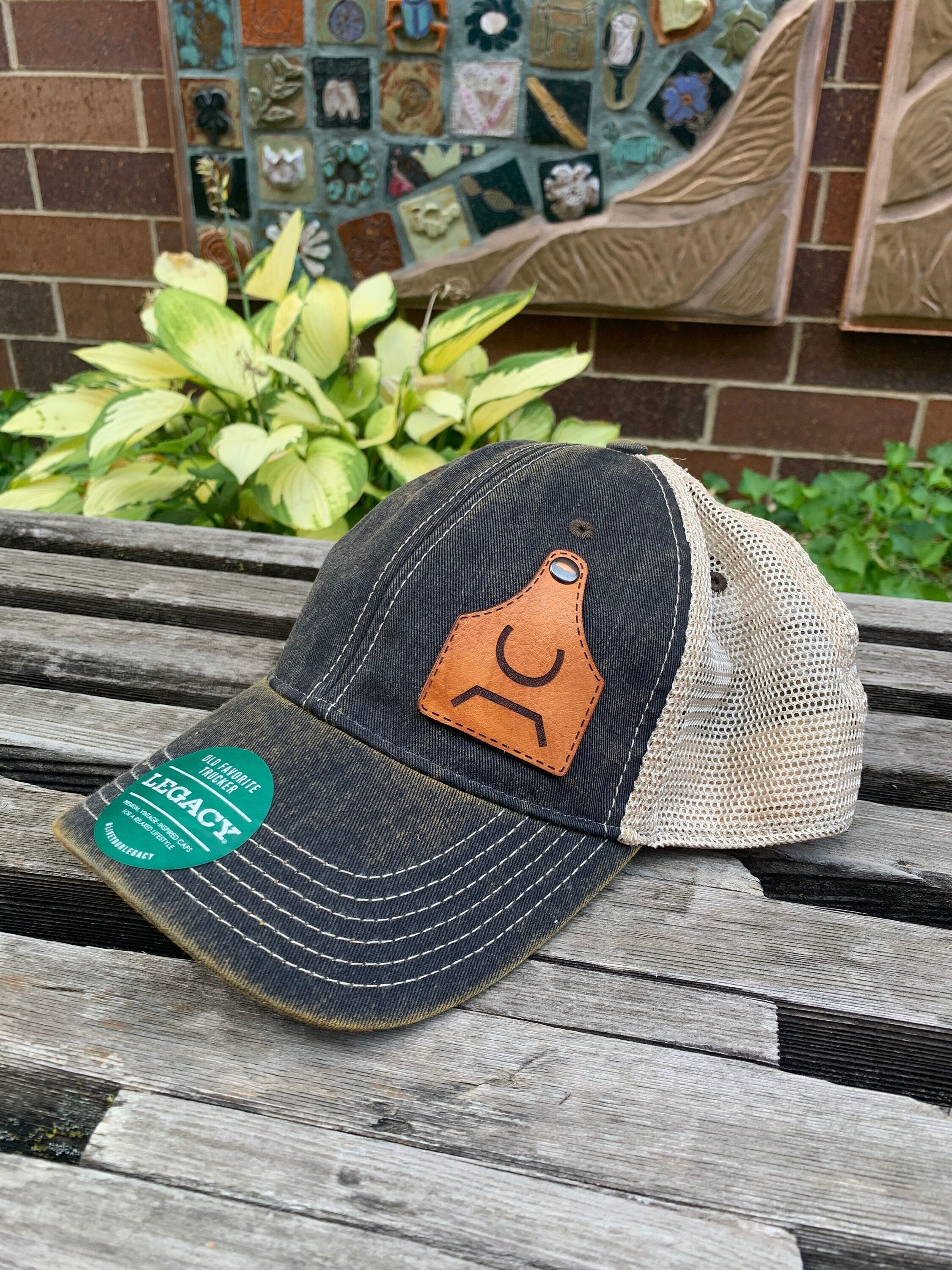 Legacy Hats OFA Laser Engraved Leather Patch Unstructured Hat | Etsy