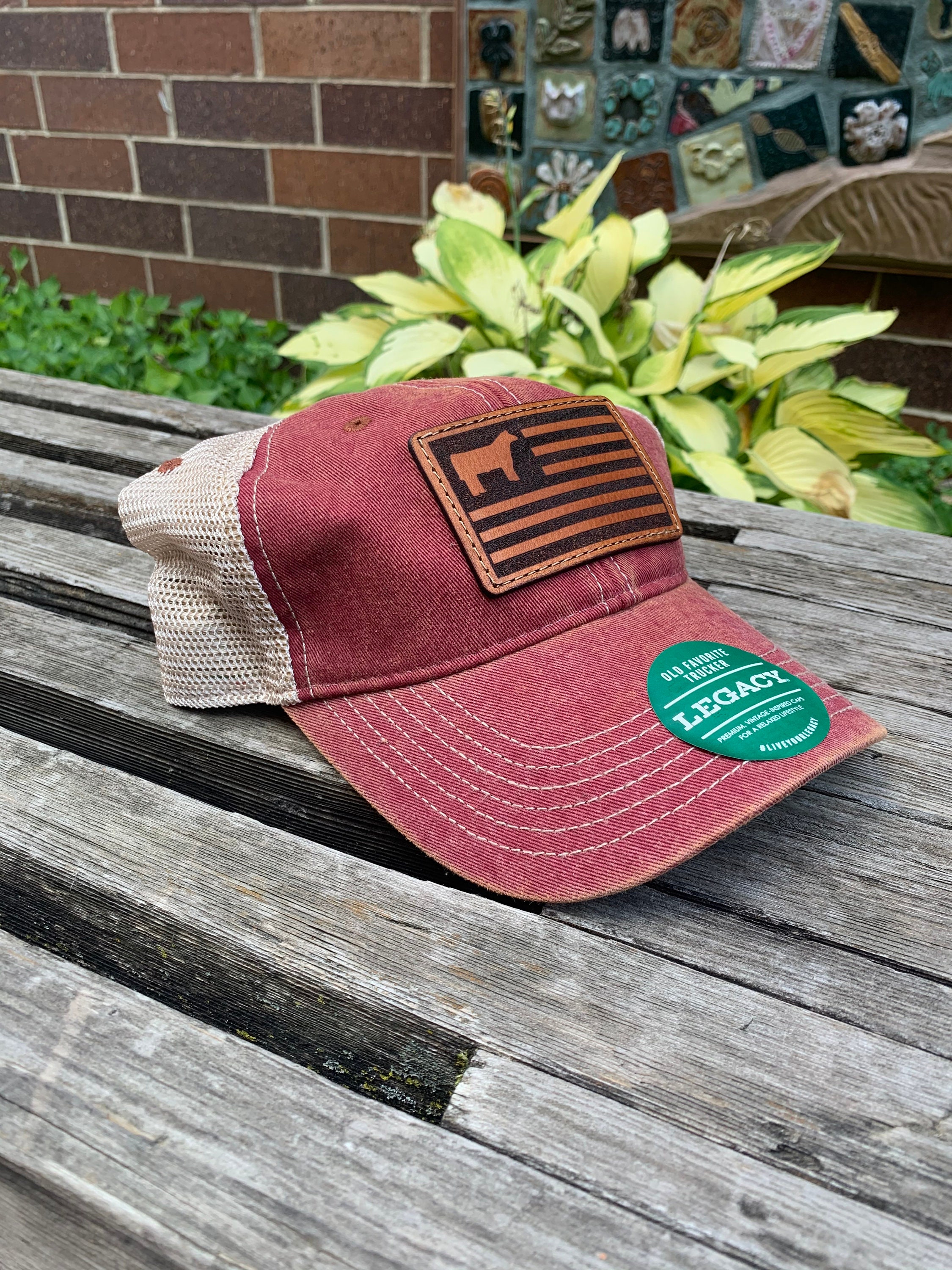 Legacy Hats OFA Laser Engraved Leather Patch Unstructured Hat - Etsy