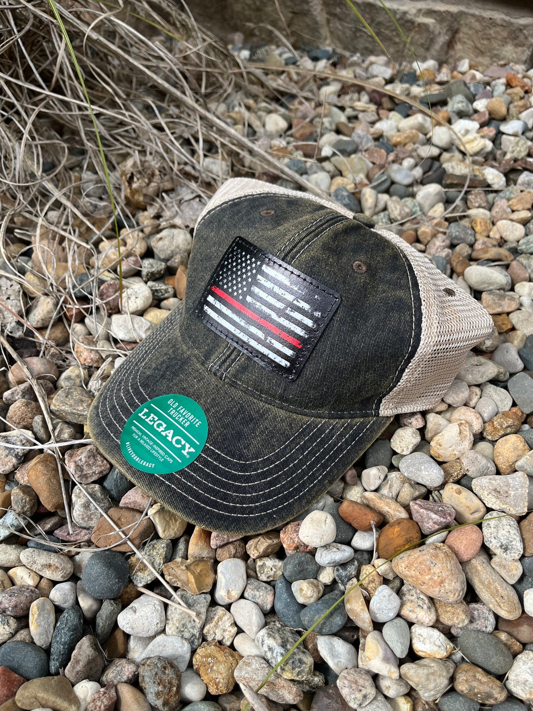Thin Red Line Legacy Hats OFA Digitally Printed Leather Patch ...
