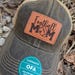 Legacy Hats OFA Laser Engraved Leather Patch Unstructured Hat- Football ...