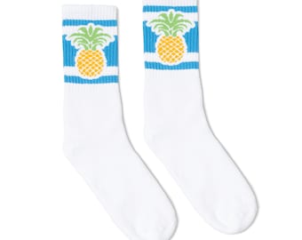 Old School Vintage Retro Crew Tube Socks Pineapple Striped - Etsy