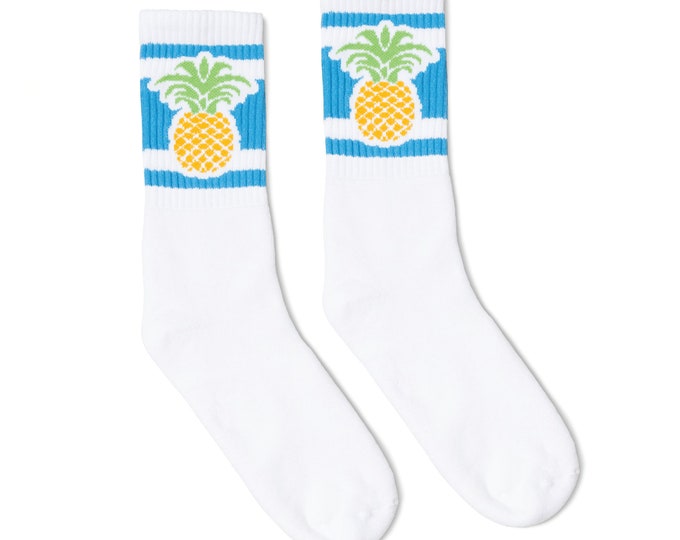 Old School Vintage Retro Crew Tube Socks-green Striped Socks - Etsy