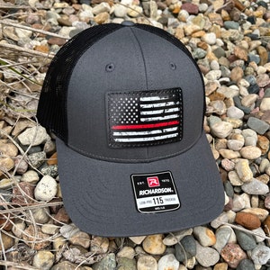 Thin Red Line American Flag Richardson 115 Digitally Printed Leather ...