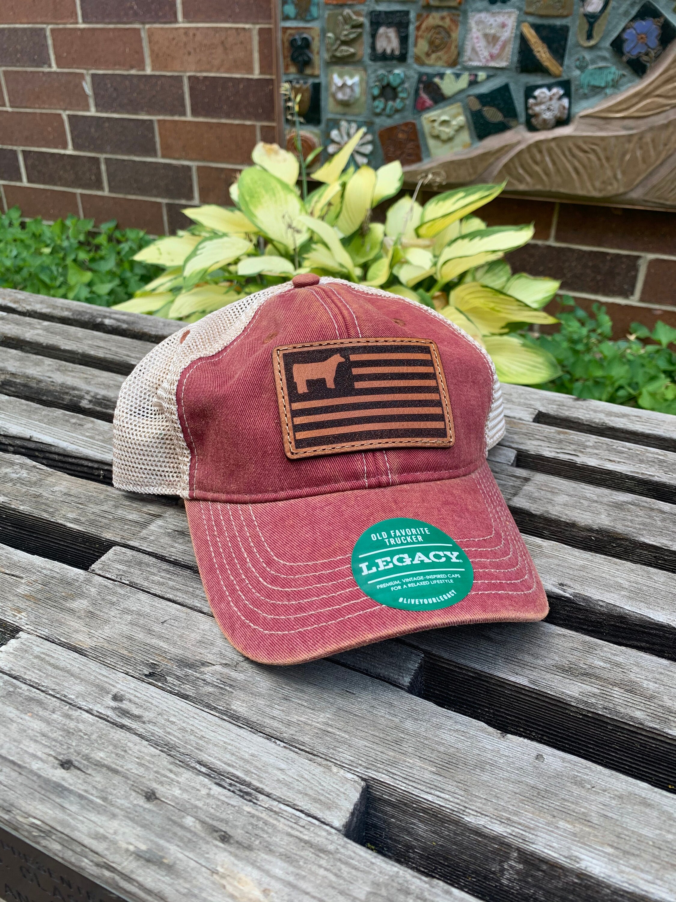 Legacy Hats OFA Laser Engraved Leather Patch Unstructured Hat - Etsy