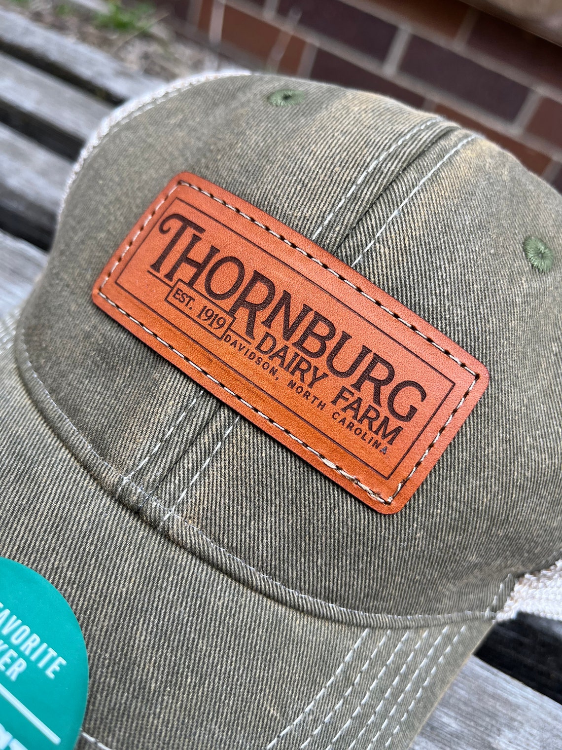 Customer Supplied Logo Custom Legacy Hats OFA Laser Engraved Leather ...