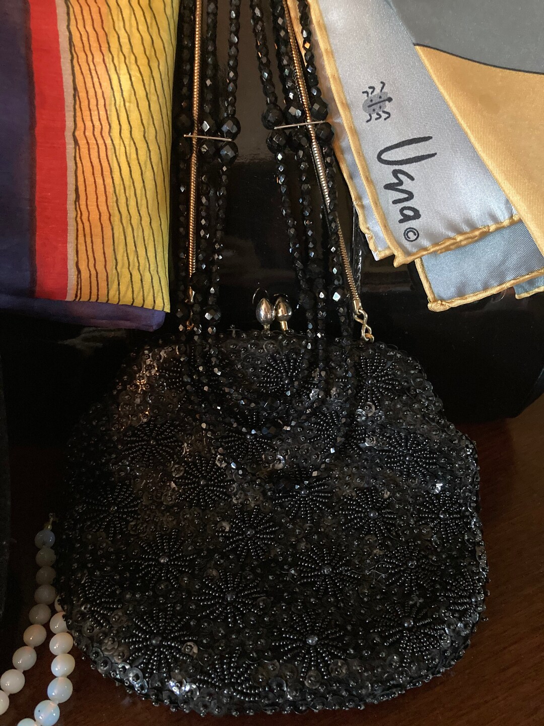 Vintage Beaded Handbag - Etsy