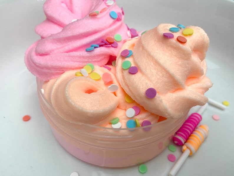 Candy Land Soft Serve Cloud Dough Slime Sweet Orange Scent - Etsy UK