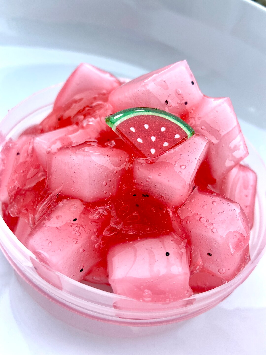 Red Watermelon Scented Jelly Cube Slime Foam Chunks Squeak and Pop ...