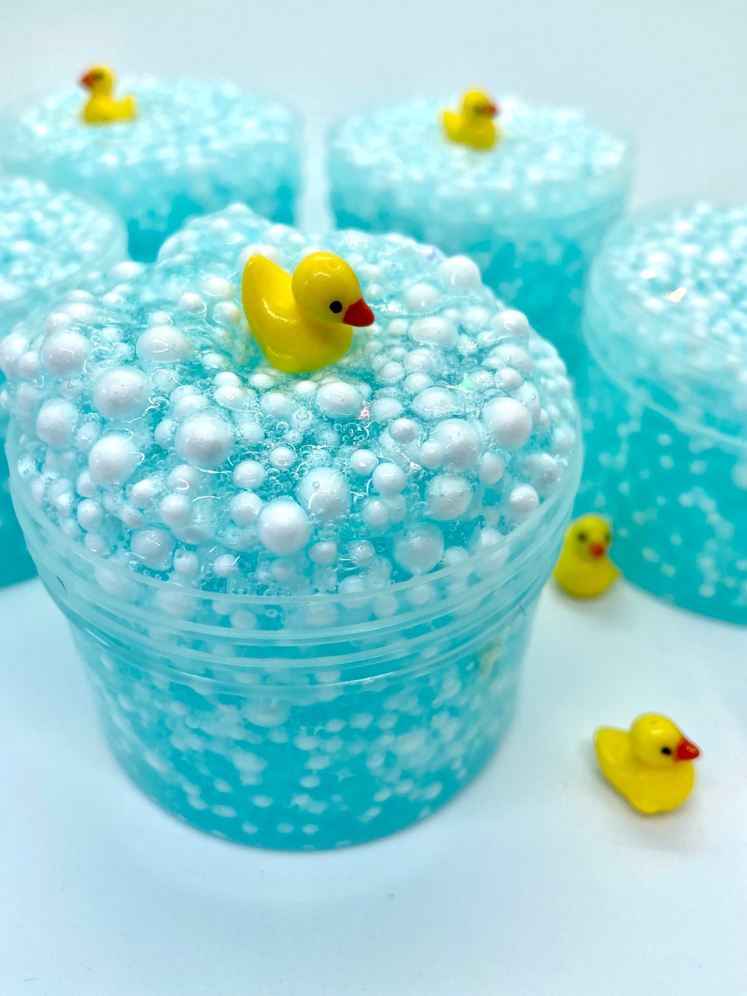 Spa Day Bubblebath Clear Semi Floam Spa Scented Slime With Rubber Ducky ...