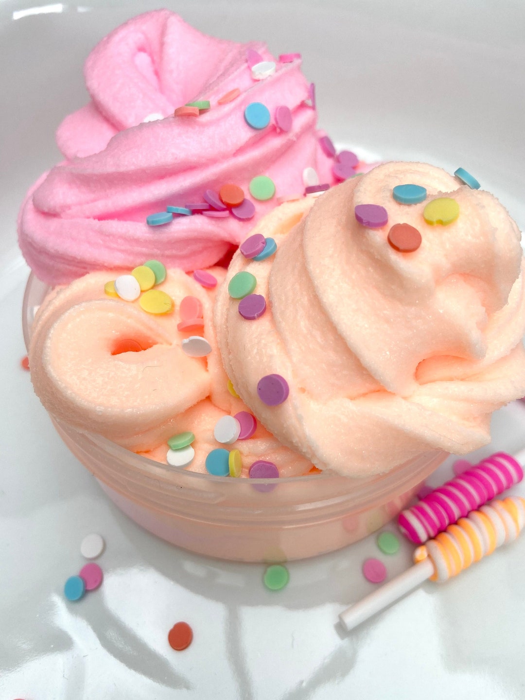 Candy Land Soft Serve Cloud Dough Slime Sweet Orange Scent - Etsy UK