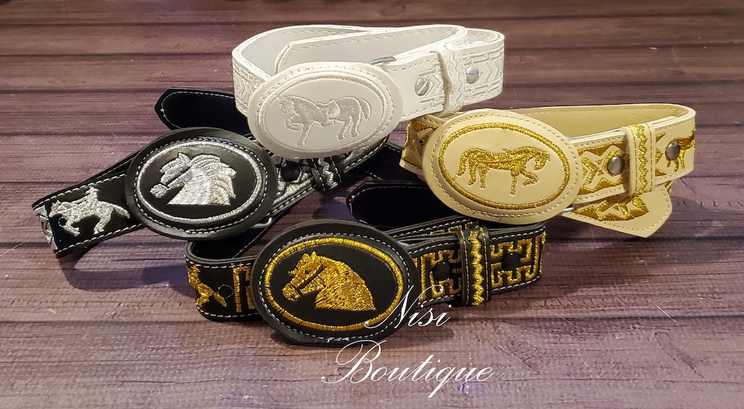 Free Shipping!! Charro Belt for Kids, Embroidered Western Belt ...