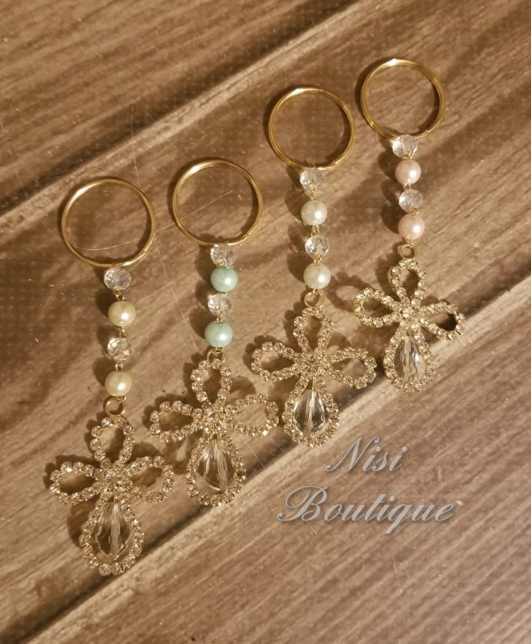 12 Pieces of Favors, Beautiful Key Chain of Gold Color, Baptism Favors ...