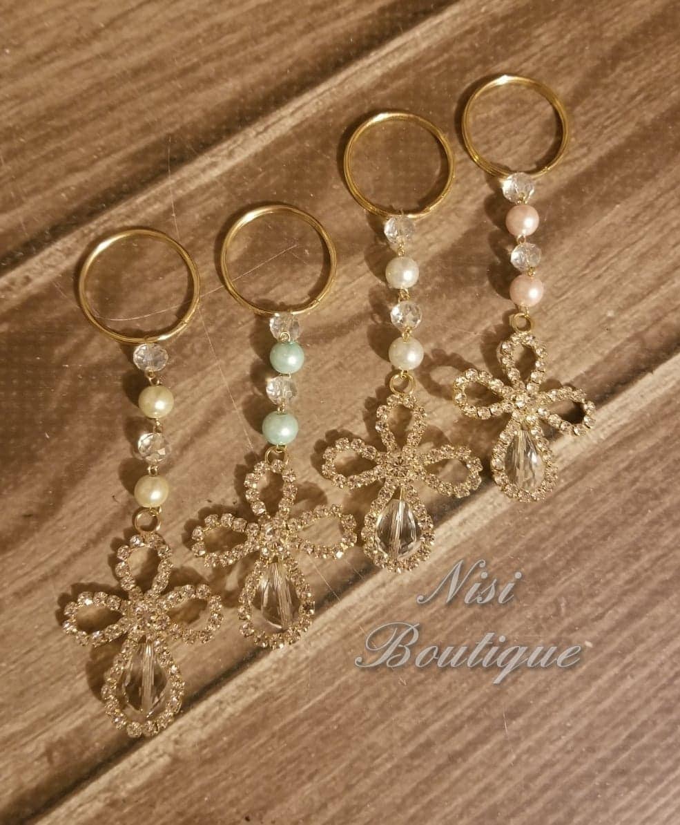 12 Pieces of Favors Beautiful Key Chain of Gold Color - Etsy