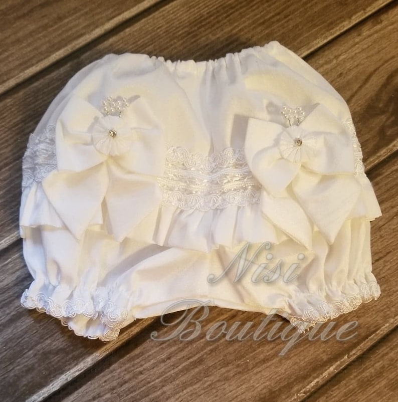 Baptism Diaper Cover Christening Bloomers Baby Panties - Etsy
