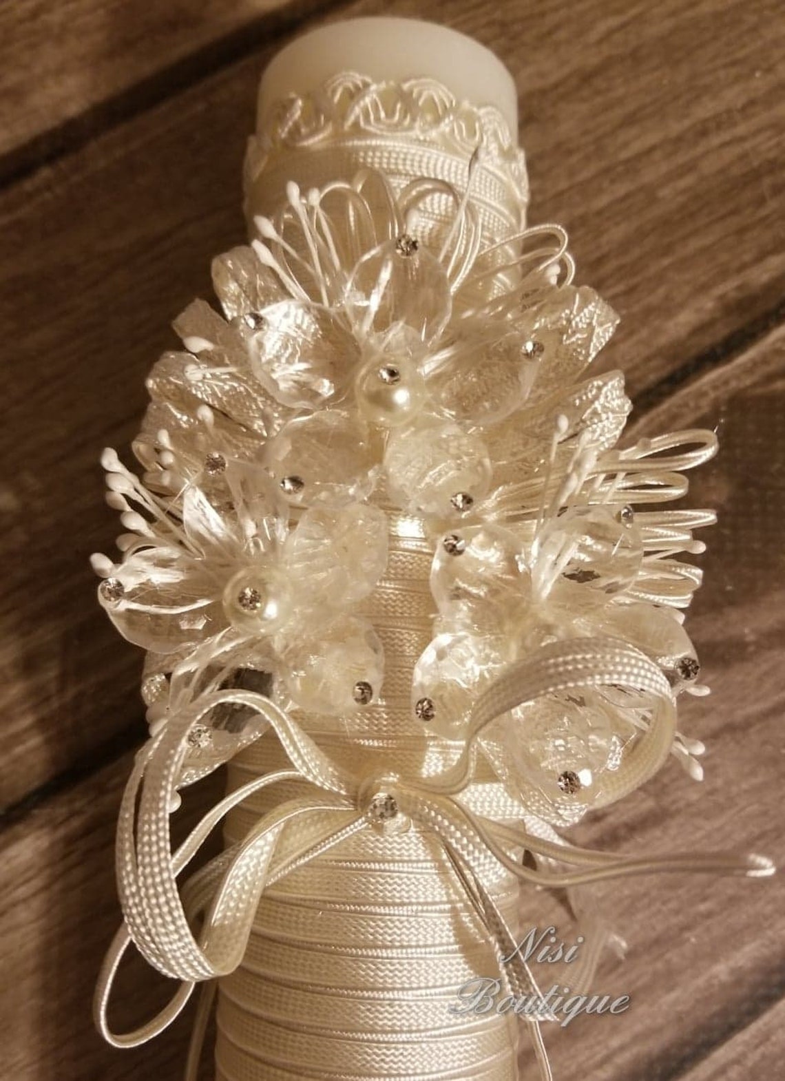 Beautiful 4 Pieces First Communion Candle Set, Ivory Confirmation Set ...