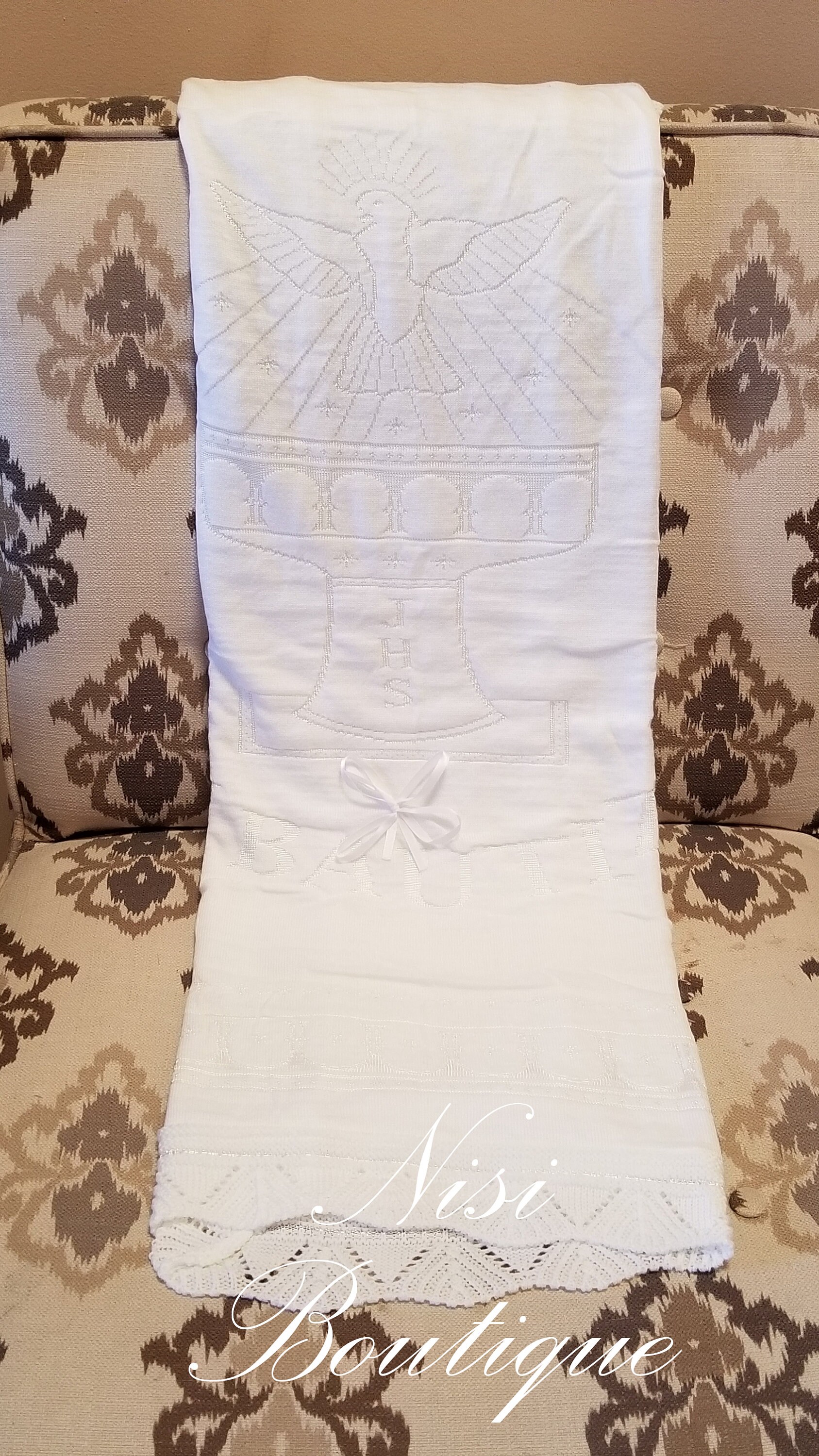 Beautiful Holy Spirit mi Bautizo Letters White - Etsy