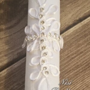 Beautiful Spanish Communion Candle Set, White First Communion Spanish ...