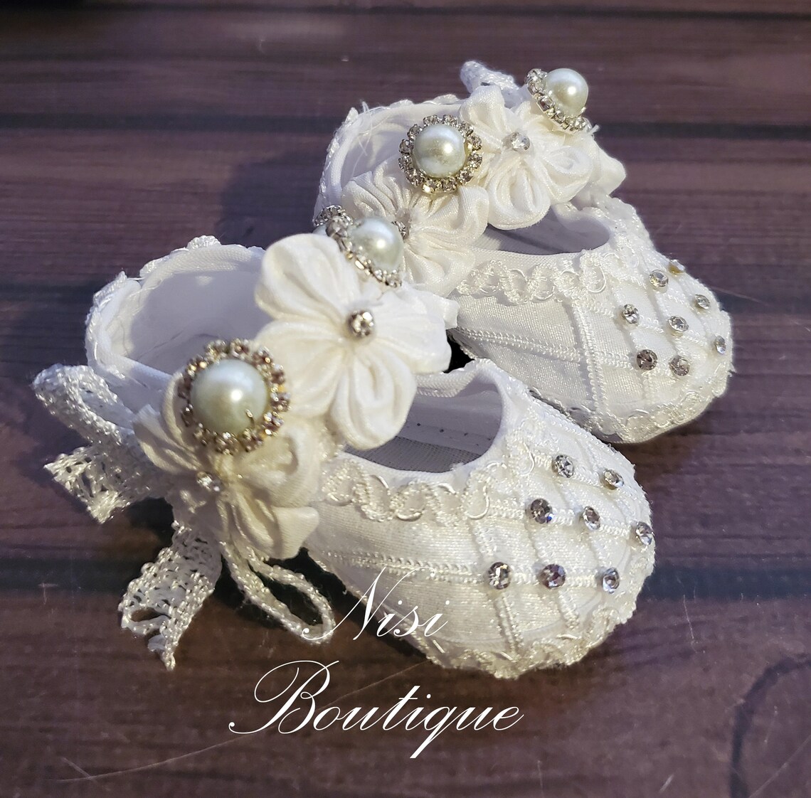 Beautiful Baptism Baby Girl Shoes White Christening Girl - Etsy