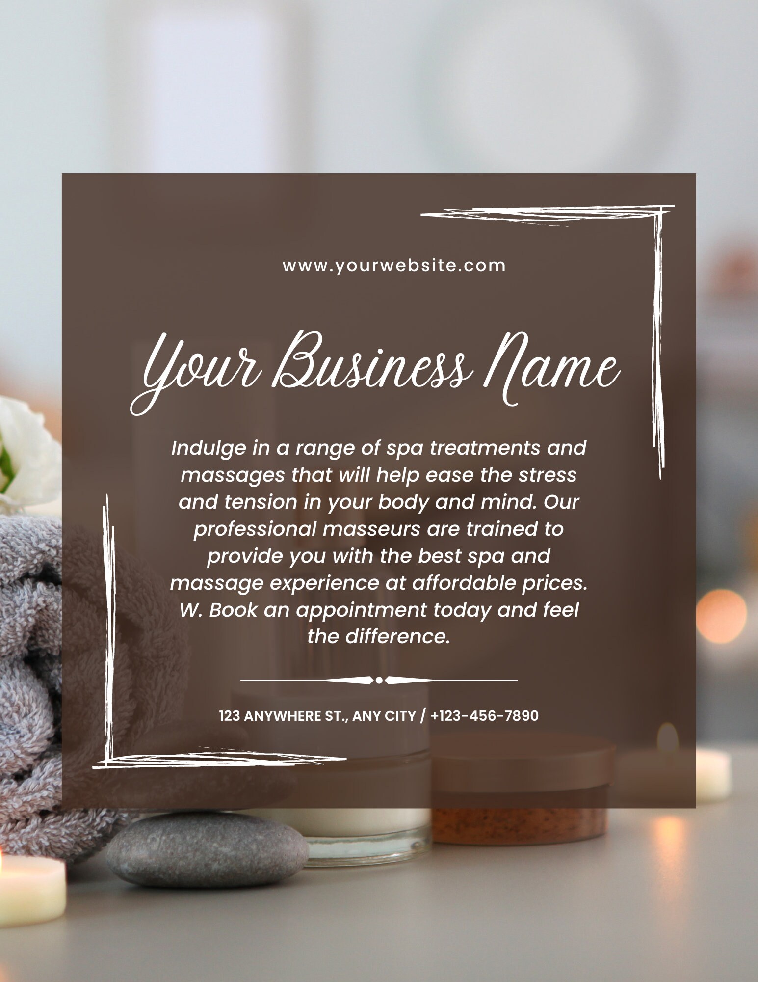 Spa Massage Flyers Promotion Salon & Spa - Etsy