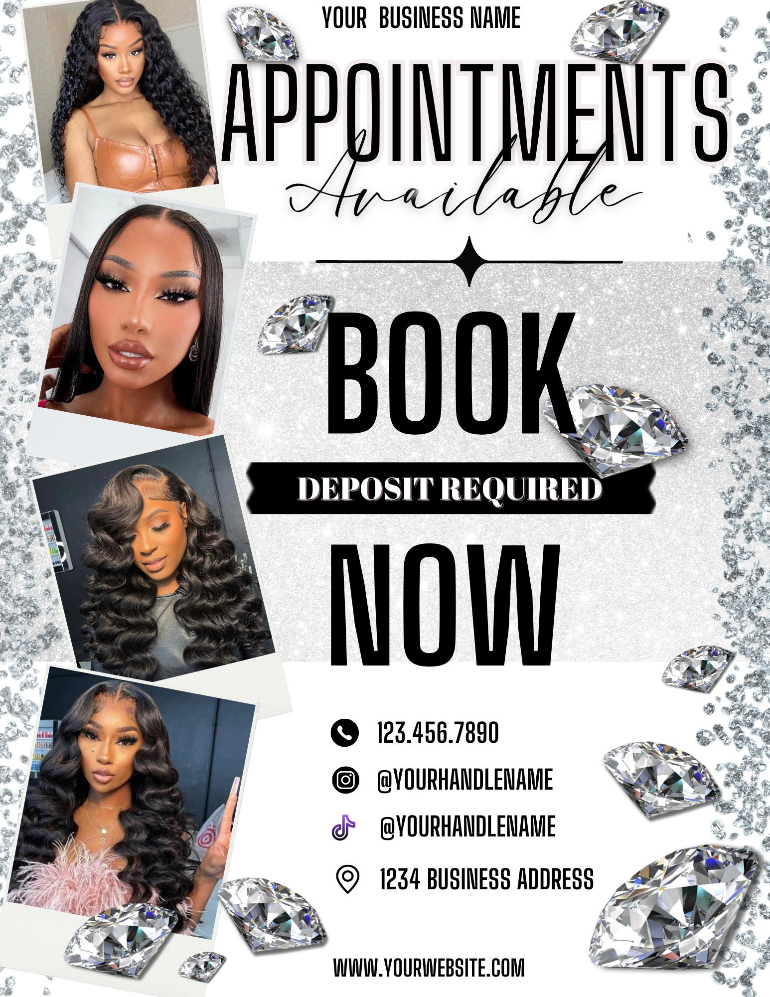 Editable Book Now Flyer, DIY Appointments Available Template, Premade ...