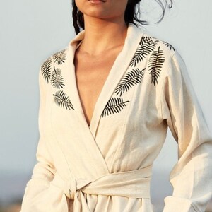 Special Design Turkish Cotton/linen Boho Bathrobe, Bridesmaid Robe ...
