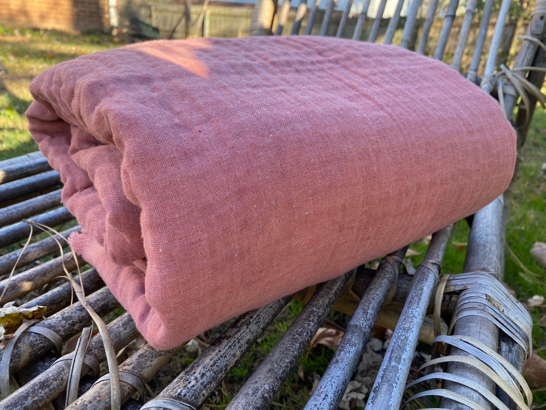 Queen/double Dusty Pink Muslin Duvet Set Super Soft Quilt Set | Etsy