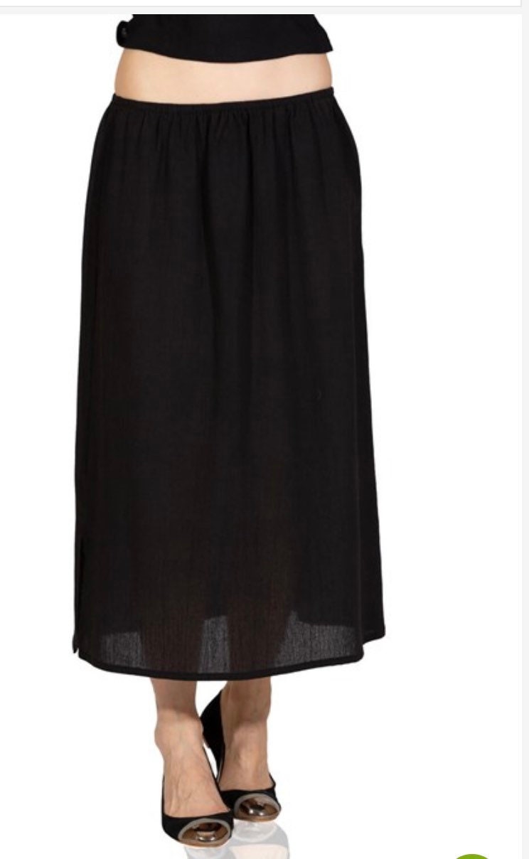 Turkish Cotton Maxi Half Dress Slip , White, Black Gauze Cotton Under ...