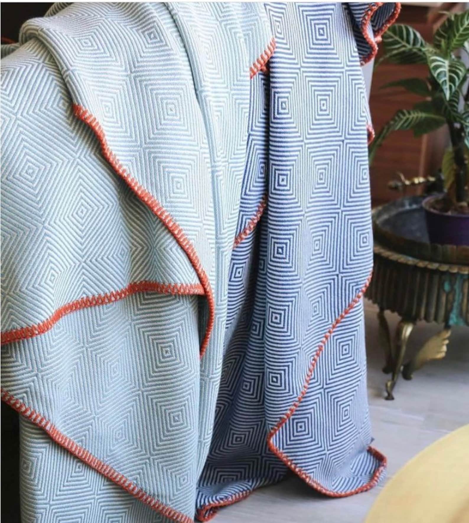 Turkish Cotton Throw Blanket(40"/80”)gray Turkish Cotton Throw, Gift ...