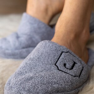 Monogrammed Unisex Terry Cloth Slippers, Turkish Cotton Terry Unisex ...