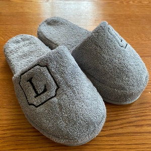 Monogrammed Unisex Terry Cloth Slippers, Turkish Cotton Terry Unisex ...