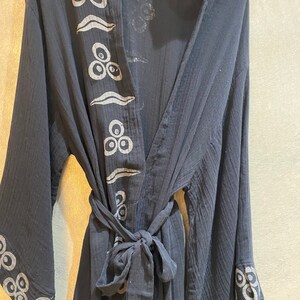 Black Muslin Mens Hooded Robe, Turkish Cotton Hooded Kimono Robe ...