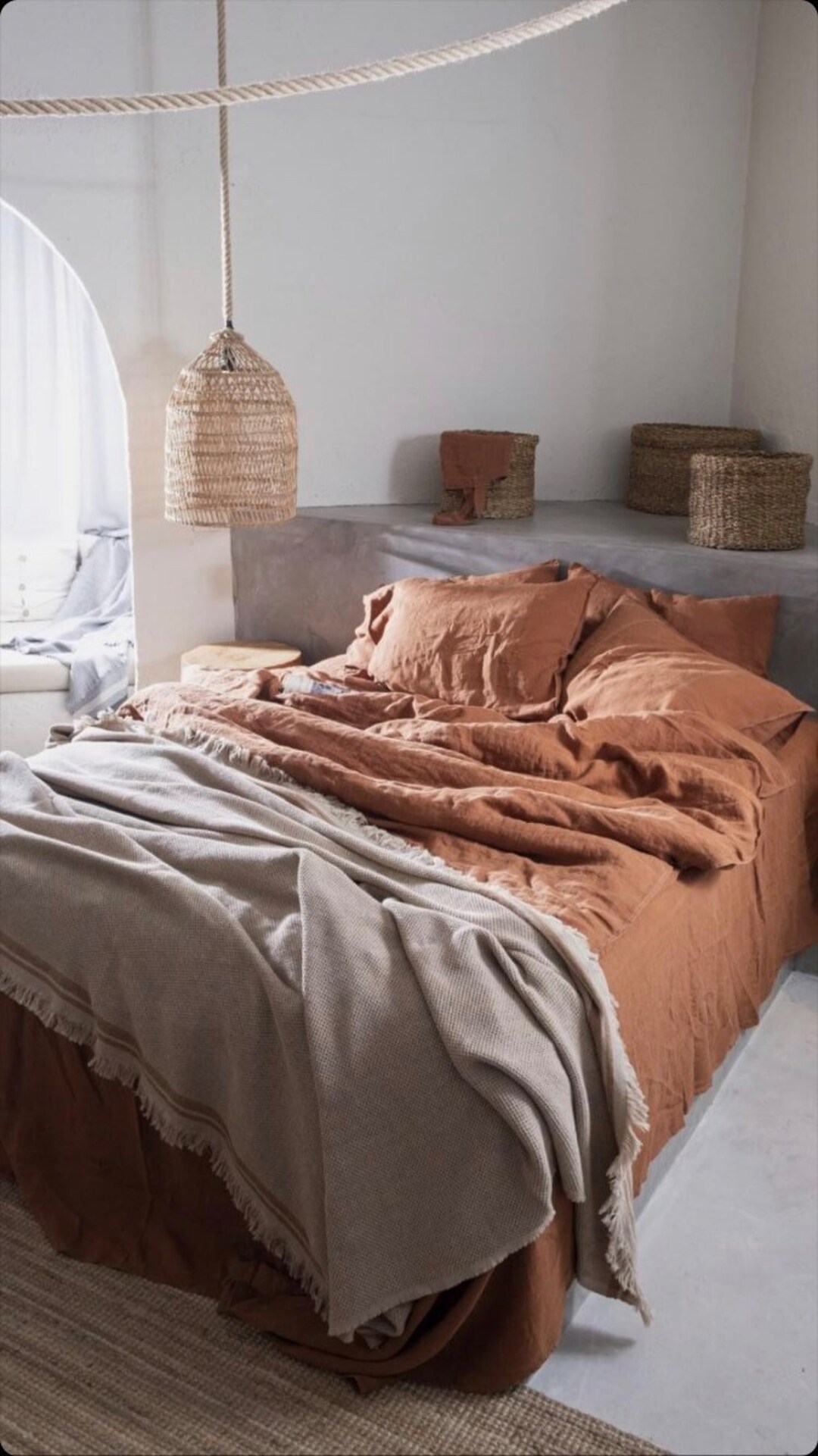 Linen Bedding Set, Beige,softened and Washed Linen Quilt Cover, Queen ...
