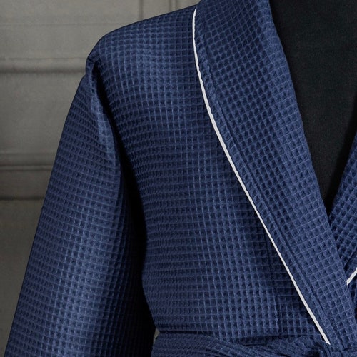 Waffle Pure Turkish Cotton Bathrobe Robe Lightweight Spa - Etsy