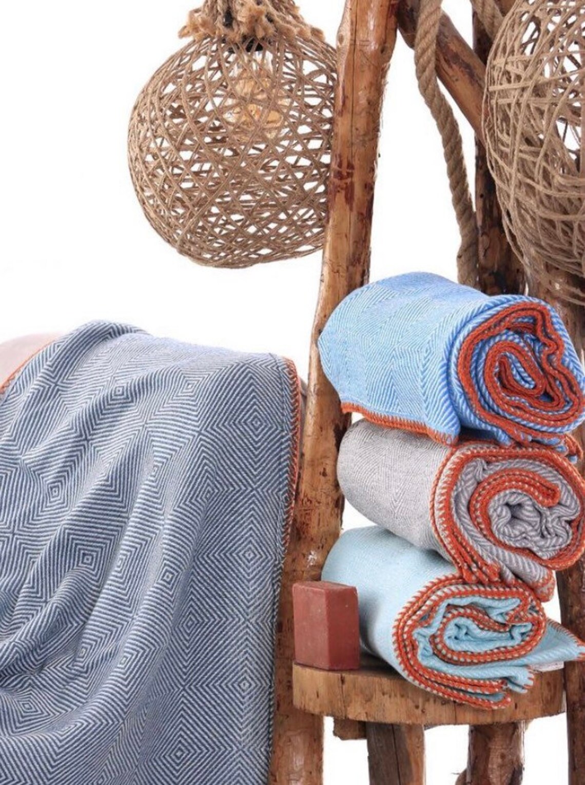 Turkish Cotton Throw Blanket(40"/80”)gray Turkish Cotton Throw, Gift ...