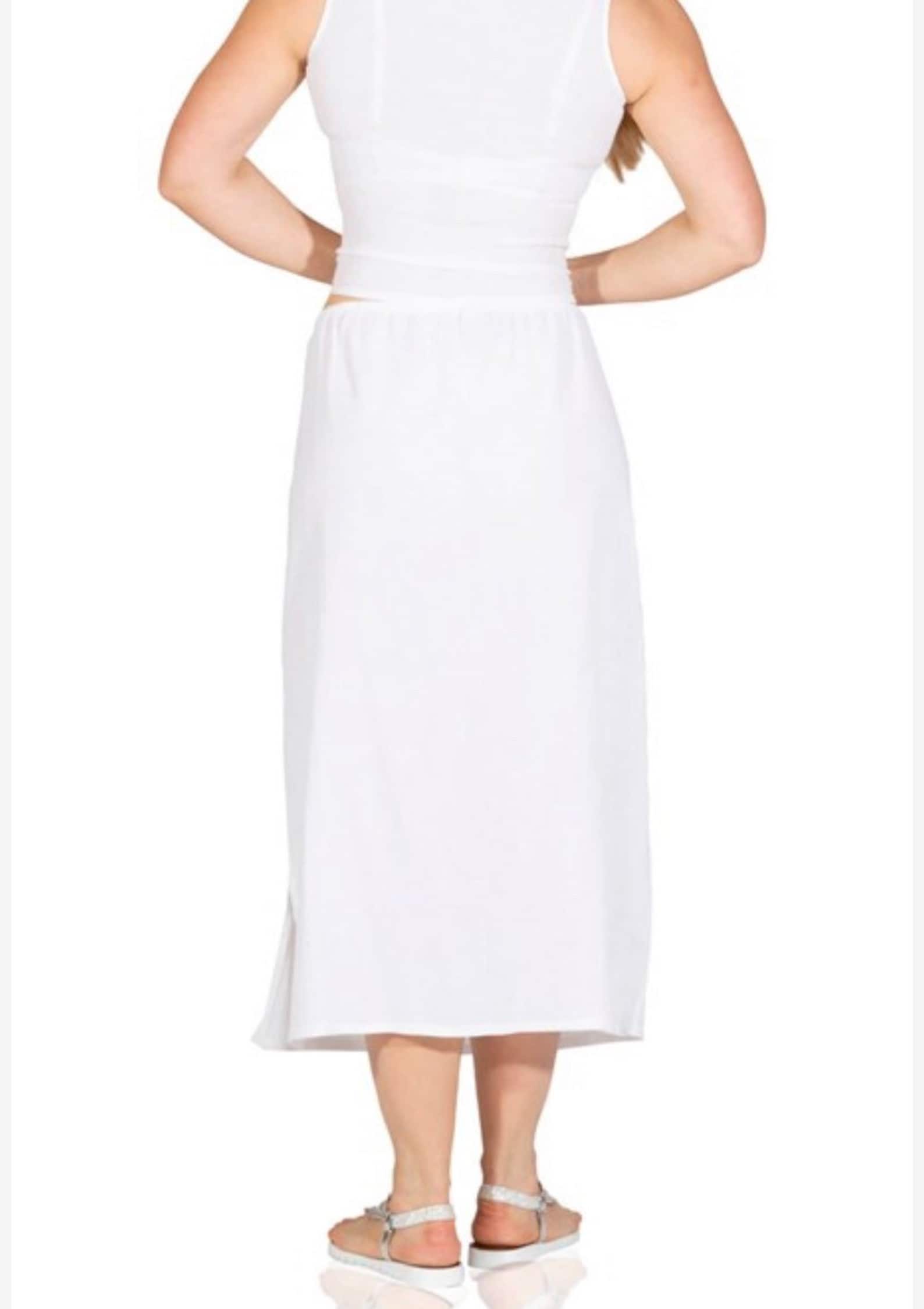 Turkish Cotton Maxi Half Dress Slip , White, Black Gauze Cotton Under ...