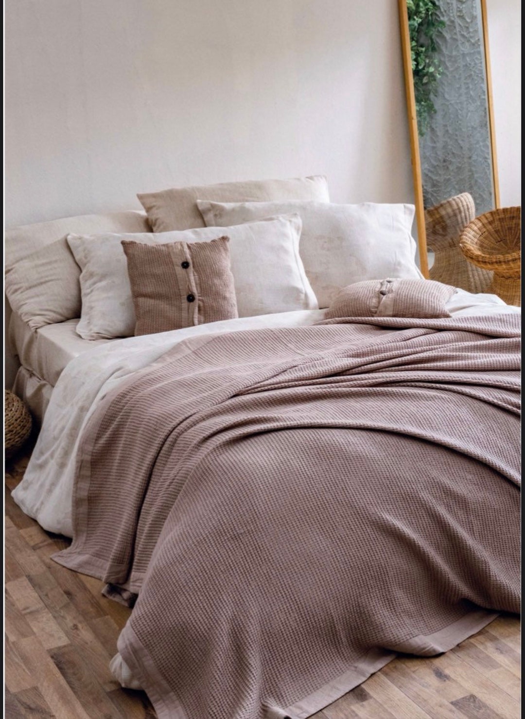 Waffle Queen King Quilt/ Blanket, Luxurious Quality Blanket, 94x102 ...