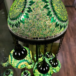 Special Green Turkish Mosaic 7 Glass Tall Lamp,/ - Etsy